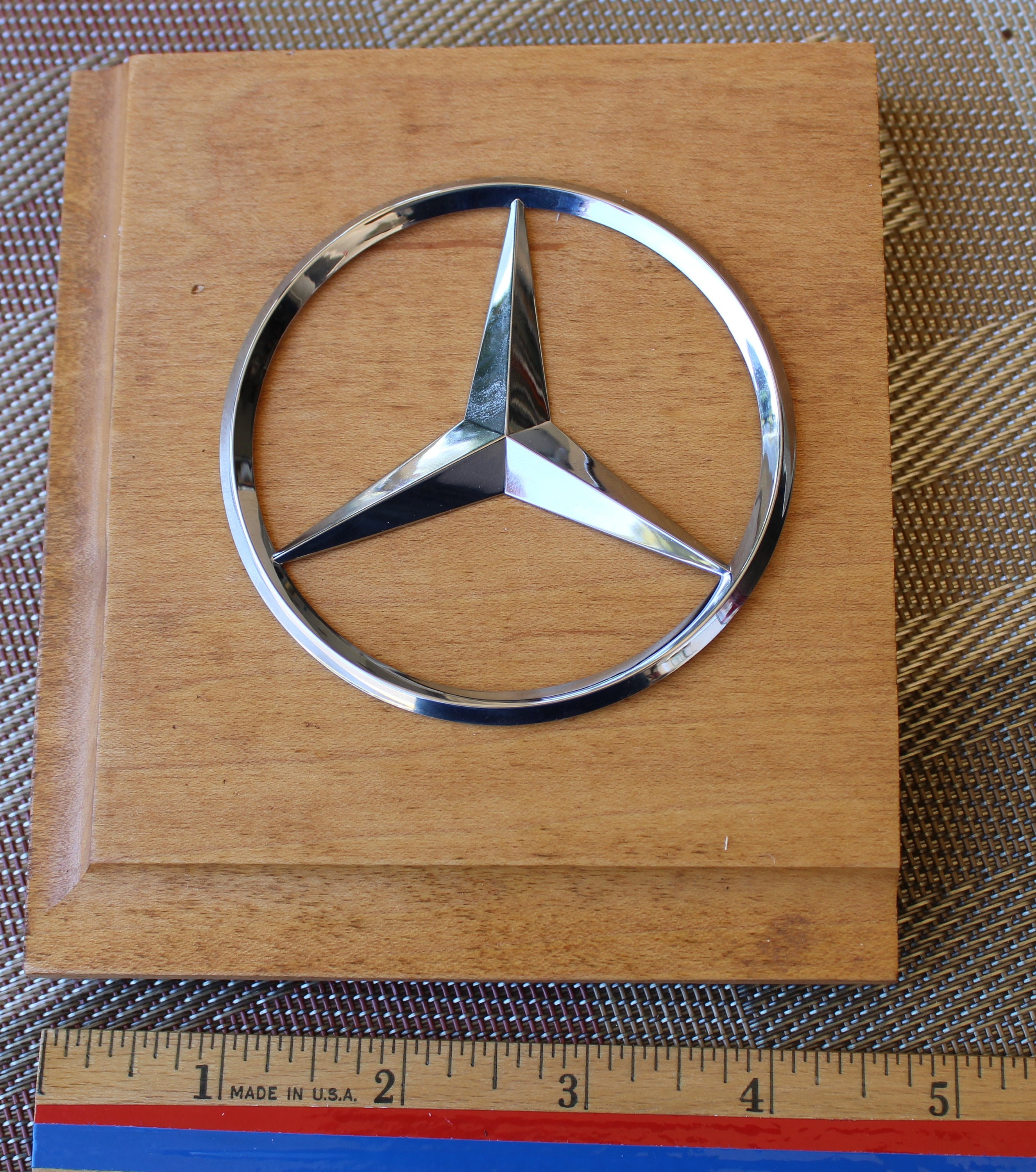 Mercedes Benz Chrome Emblem Wall Plaque Unique Automotive - Etsy