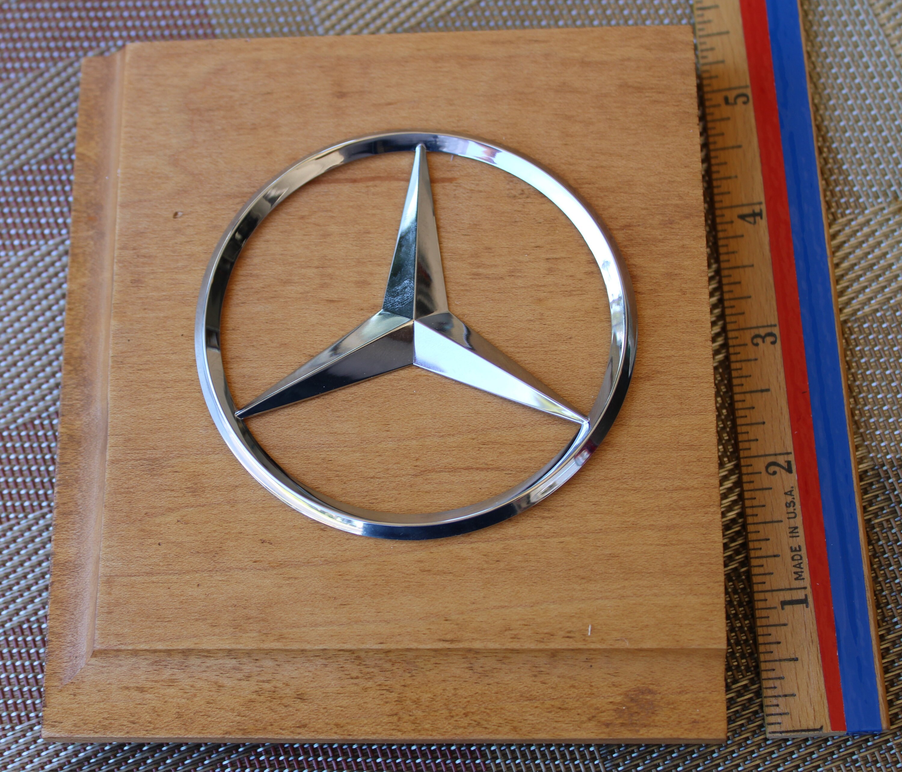 Mercedes Benz Chrome Emblem Wall Plaque Unique Automotive - Etsy