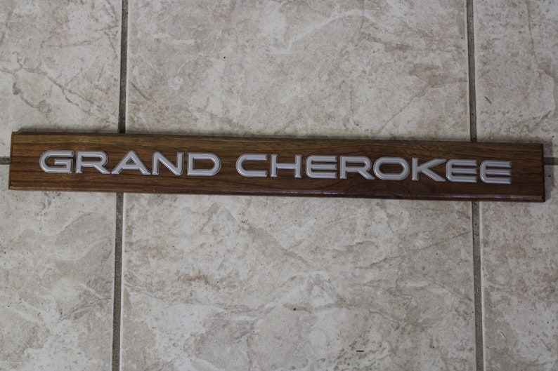 Jeep Grand Cherokee Script Emblem Wall Plaque unique - Etsy