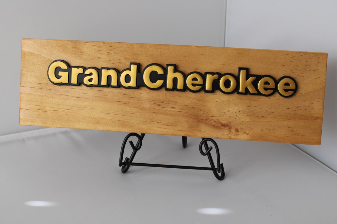 Jeep Grand Cherokee Emblem Wall Plaque: Automotive Garage Decor AE-325 ...