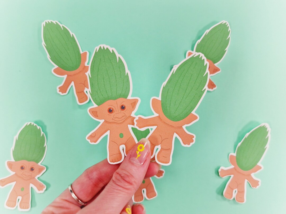 Troll Doll Sticker Set | Biodegradable | 90s | Novelty Toy - Etsy UK
