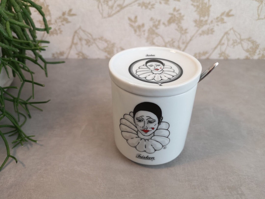 Vintage Pierrot Tristan Jam Jar Made of Porcelain, the Pierrot Clown ...