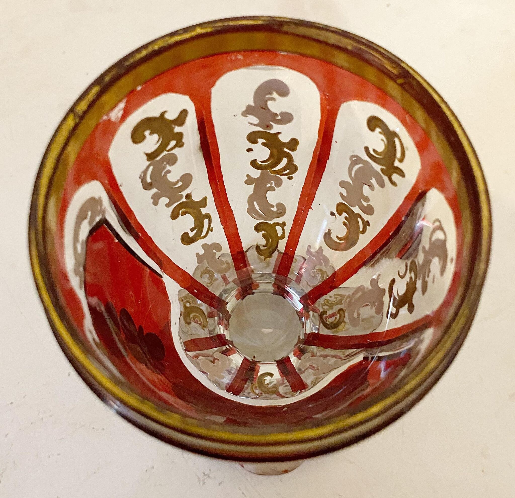 An Exceptional Quality Antique Viennese Biedermeier Ruby Glass Hand ...