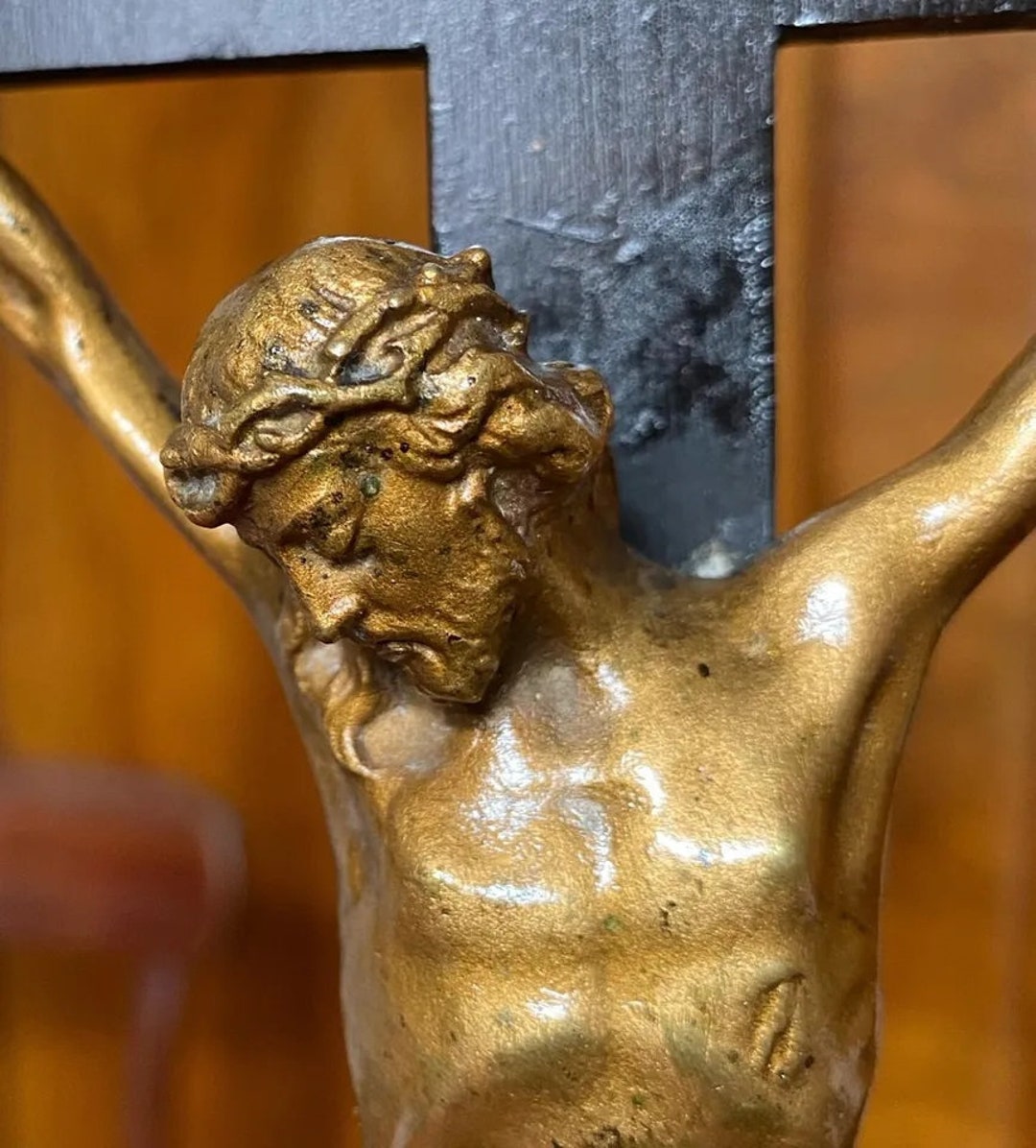Antique Large Cast Iron Crucifix, Jesus, Berlin Iron, Berliner Eisen ...