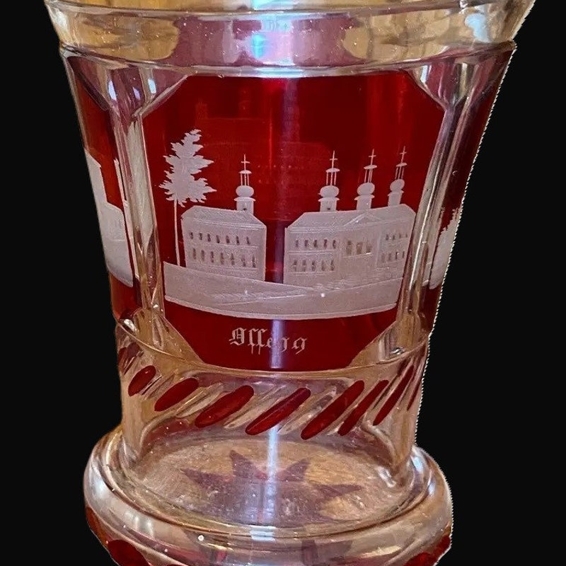 Red Bohemian Goblets - Etsy UK