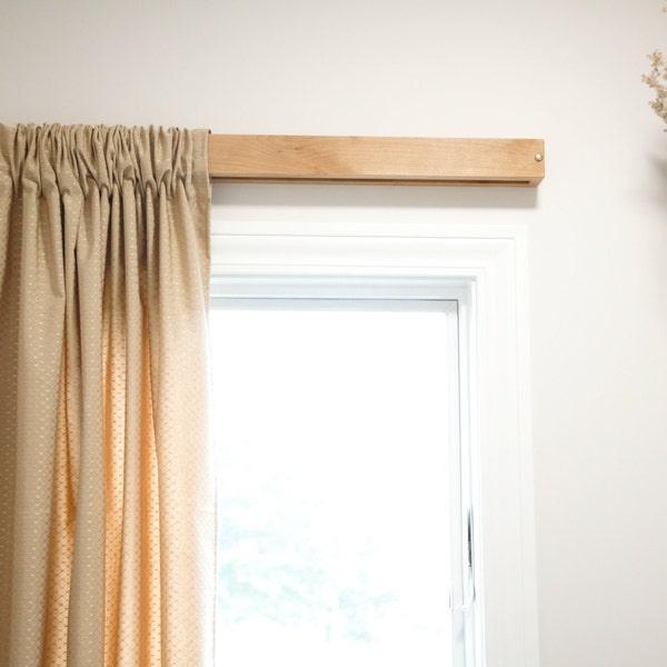Wood Curtain Rod - Etsy