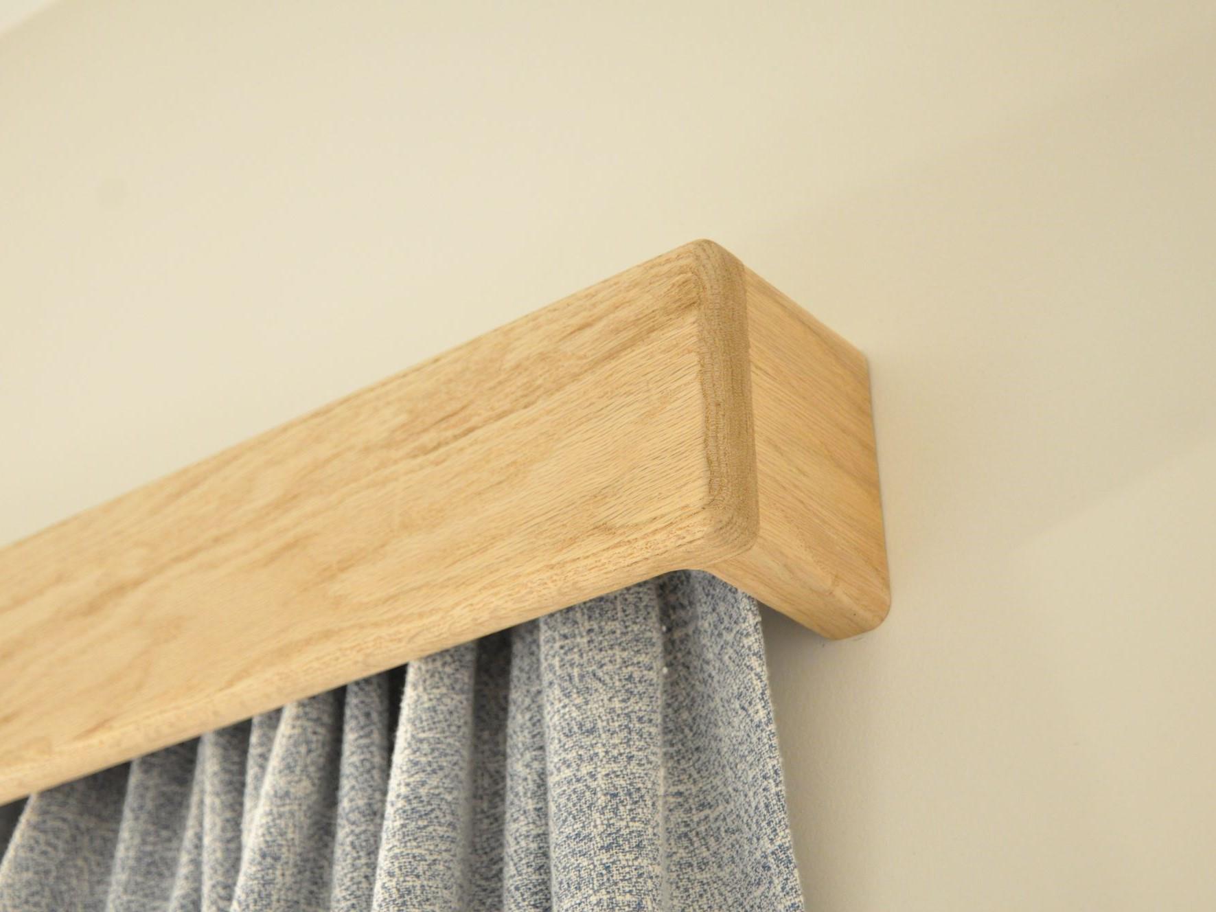 Modern Curtain Rod in Oak - Etsy
