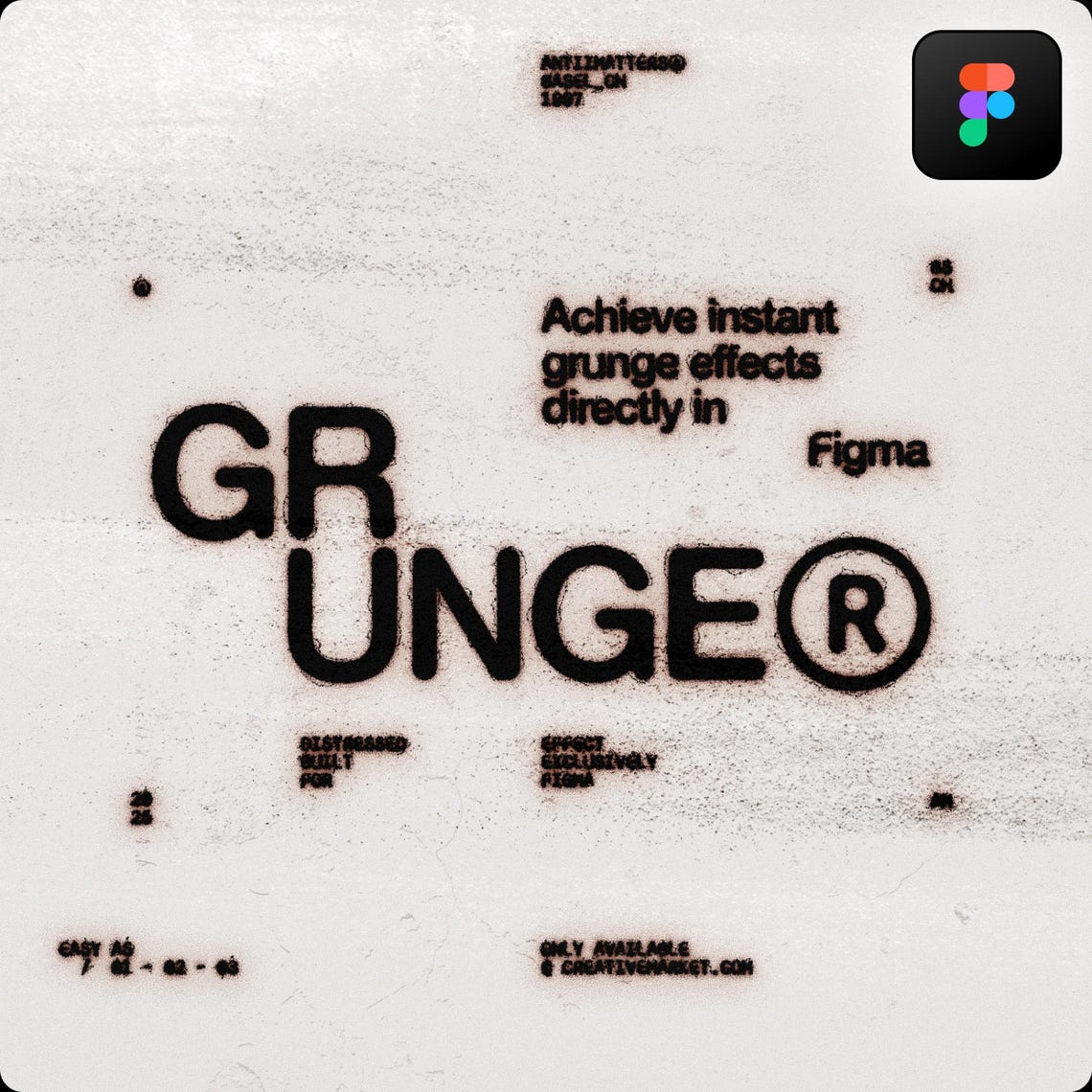 Figma Grunge Text Effect Template, Distressed Typography Tool, Vintage ...