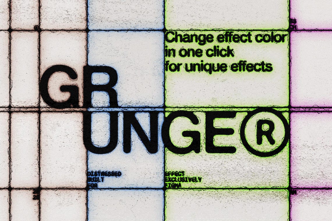 Figma Grunge Text Effect Template, Distressed Typography Tool, Vintage ...