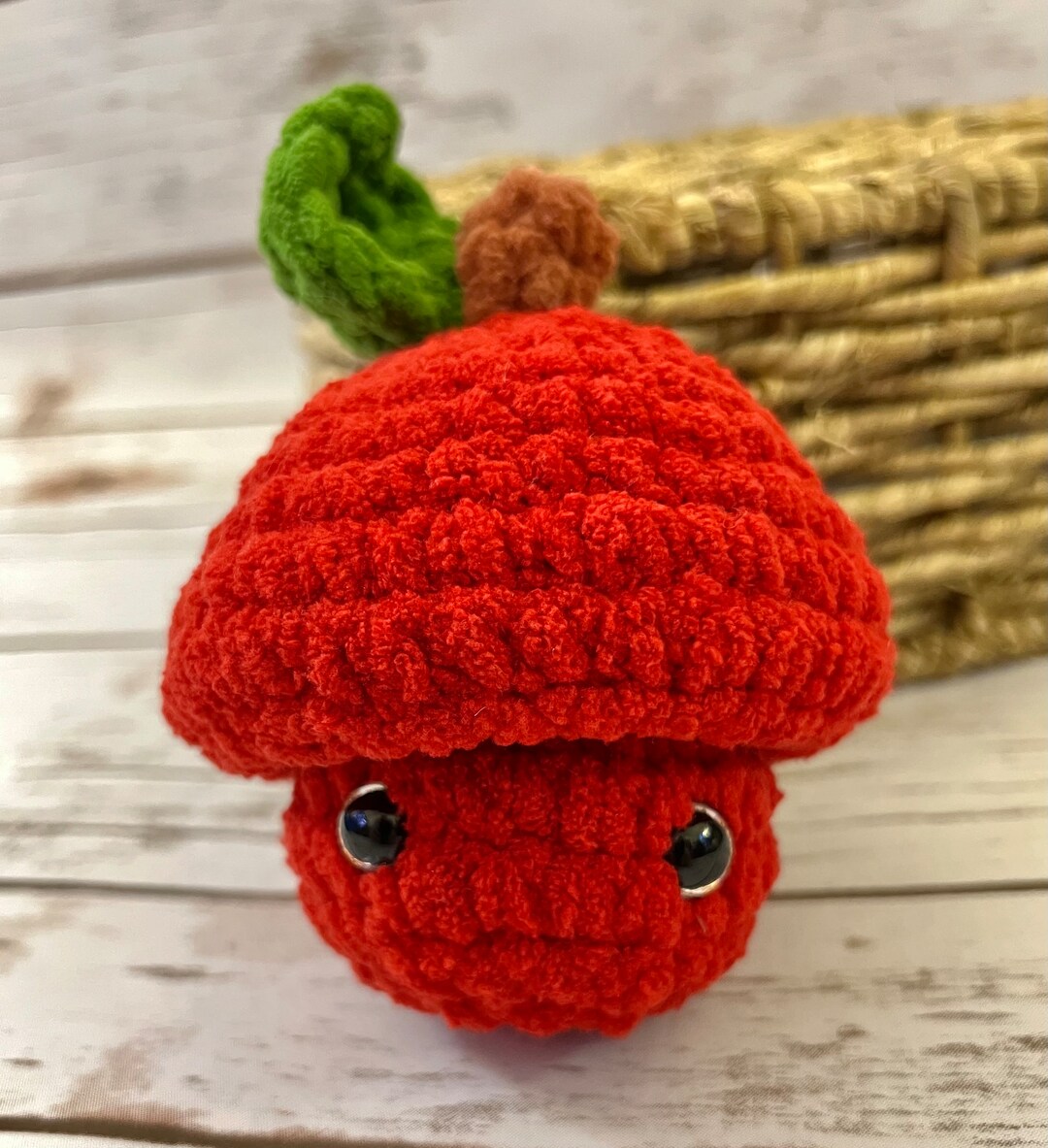 Abby Apple Crochet Stuffed Fidget Toy Plush Red Delicious - Etsy