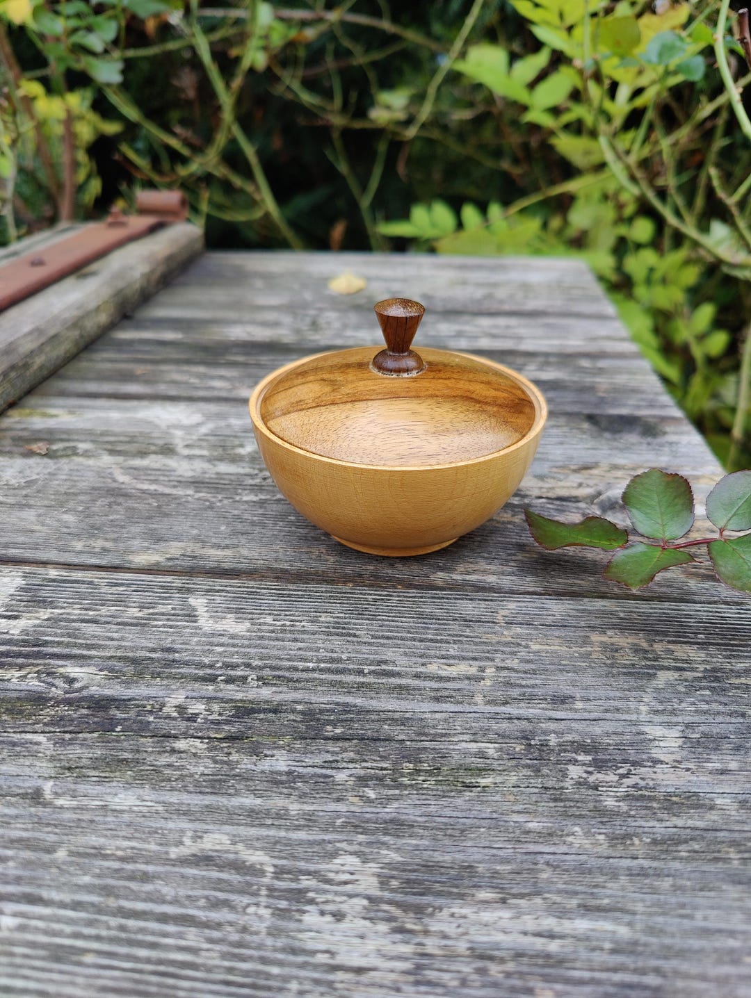 Small Wooden Box, Turned Wood, Mid Century - Etsy
