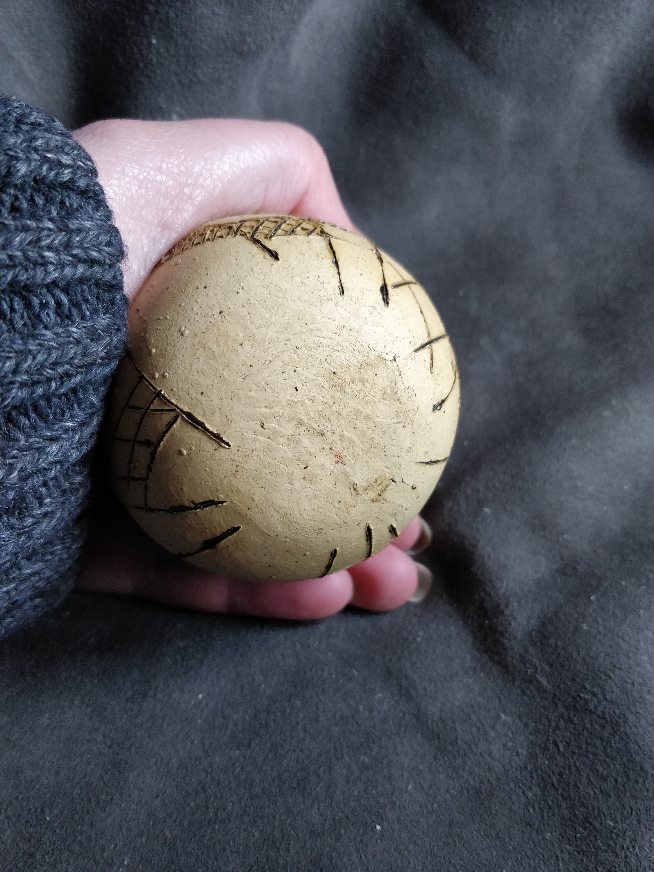 Round Studio pottery Ball Vase unsigned little ceramic Ball | Etsy