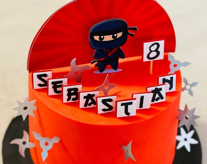 Ninja Cake Topper, Ninjago Cake Topper, Manga Cake Topper, Ninja ...