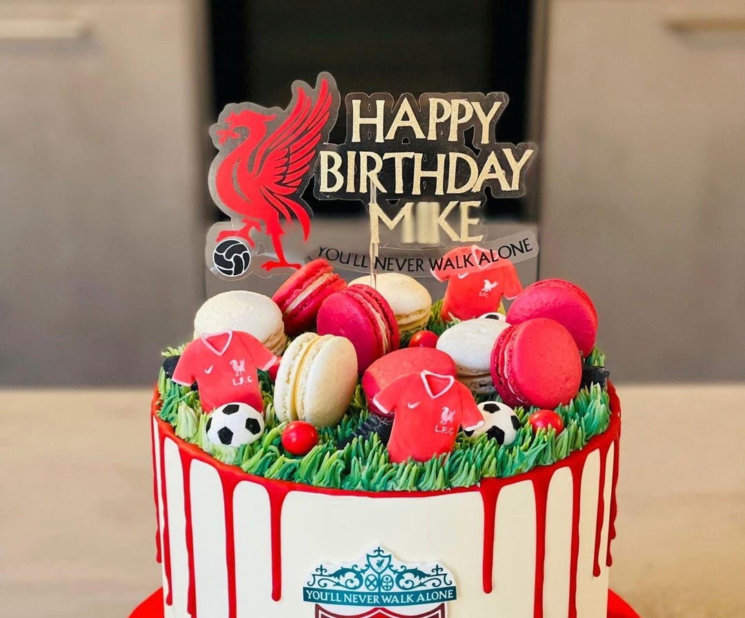Liverpool FC, Liverpool Cake, Liverpool Cake Topper, Liverpool Football ...
