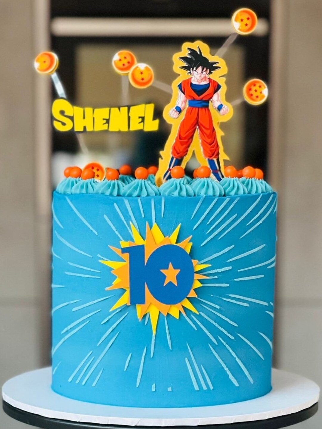 Goku Caketopper, Dragon Ball Z Cake Topper, Anime Cake Topper, Goku ...