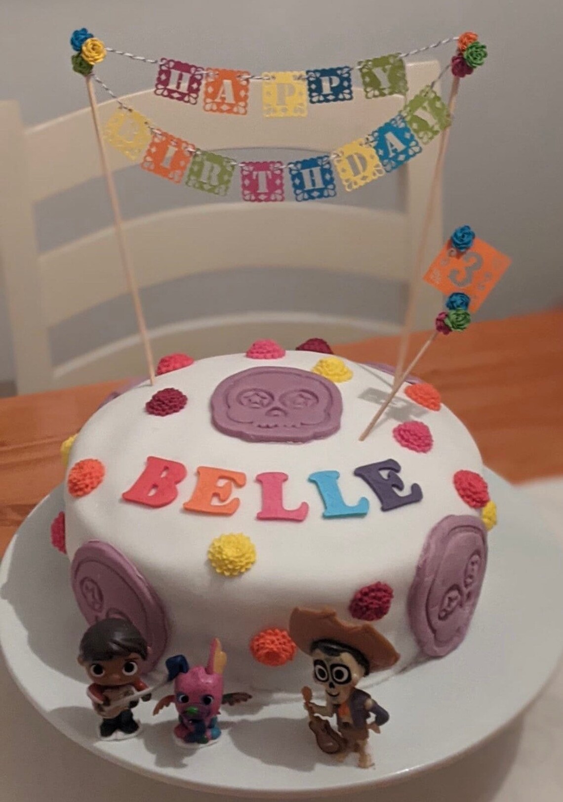 Happy birthday cake topper Coco cake topper day of the day | Etsy