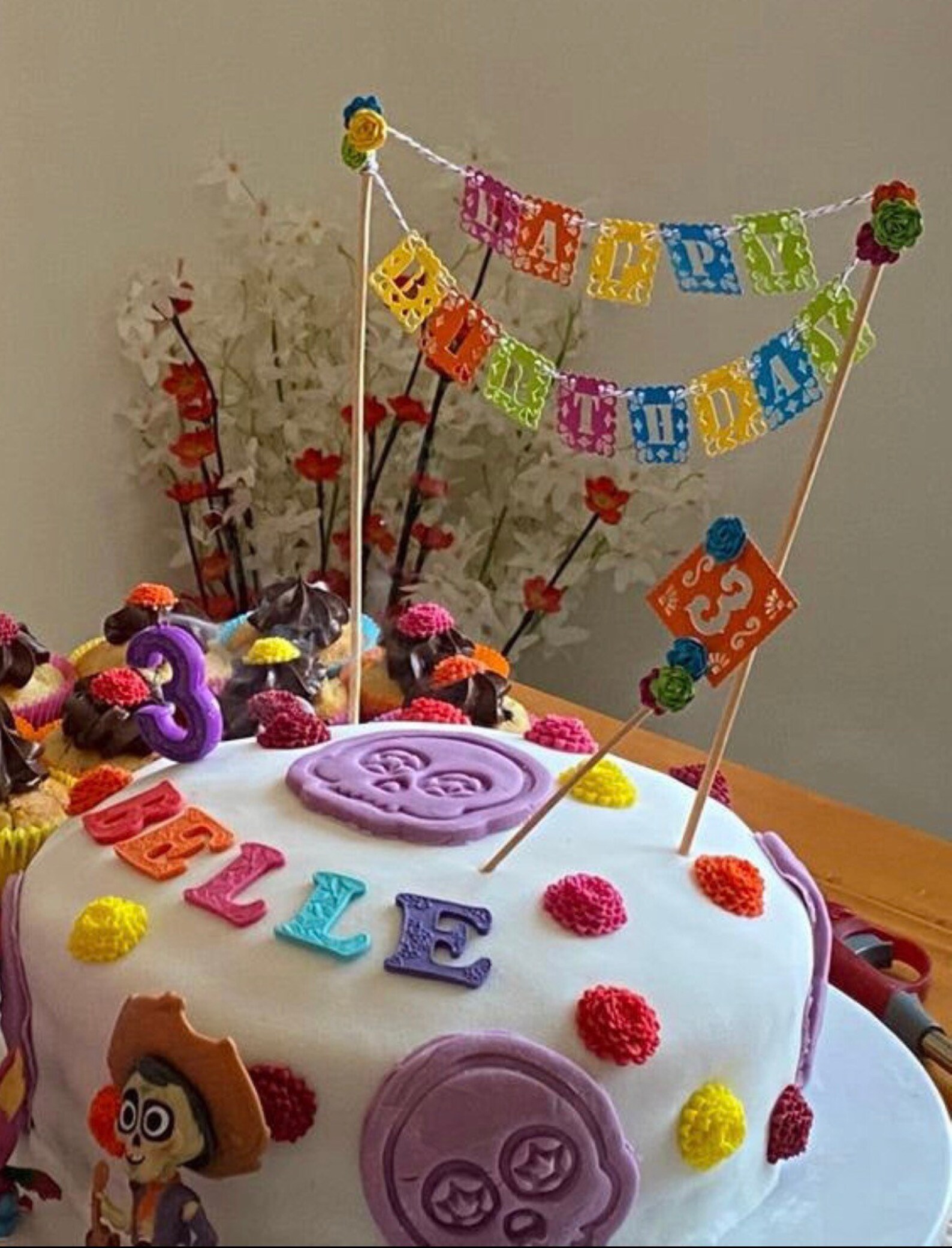 Happy birthday cake topper Coco cake topper day of the day | Etsy