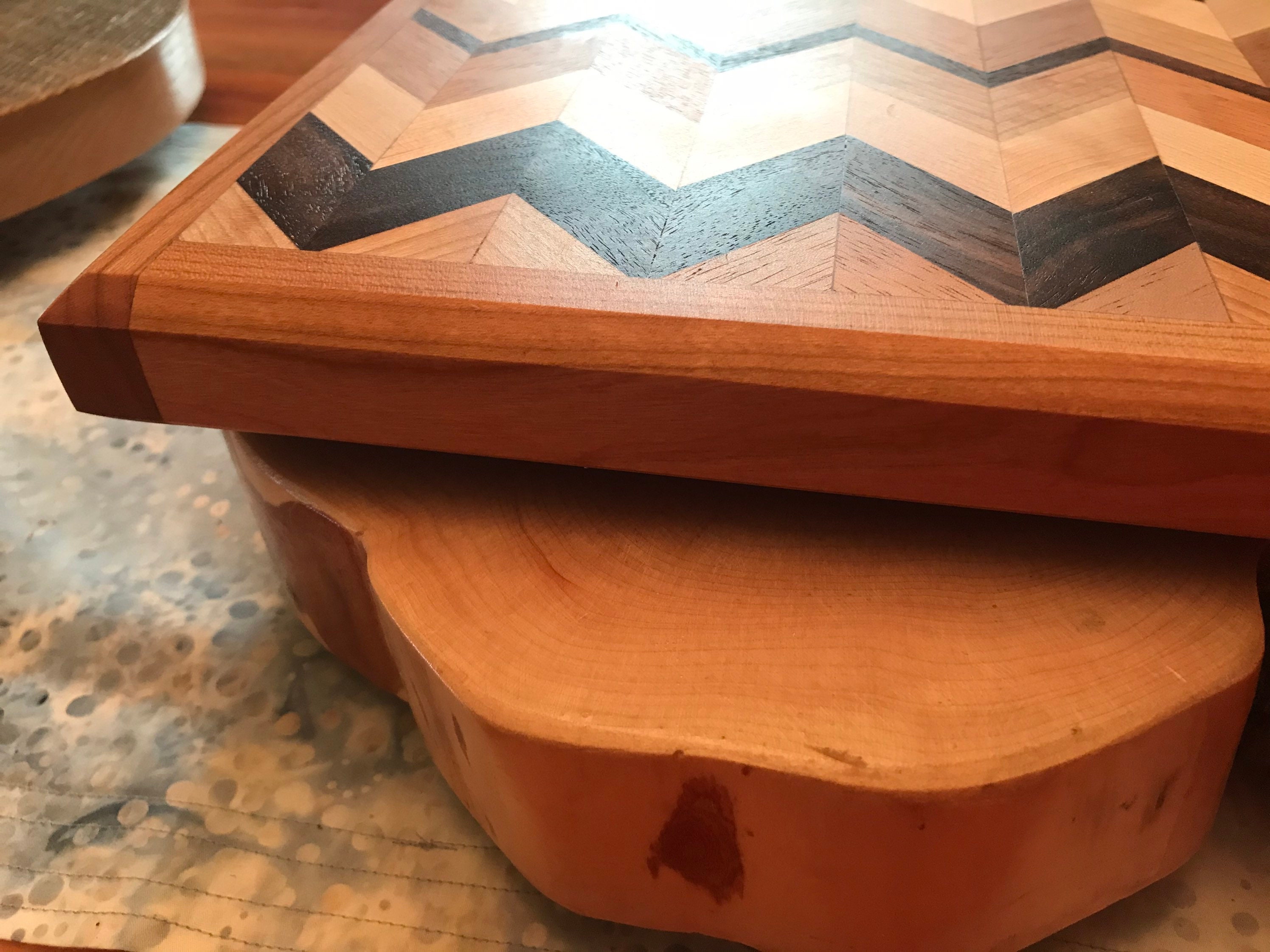 Wooden Cutting Board Endgrain Cutting Board Bread Board Cheese - Etsy