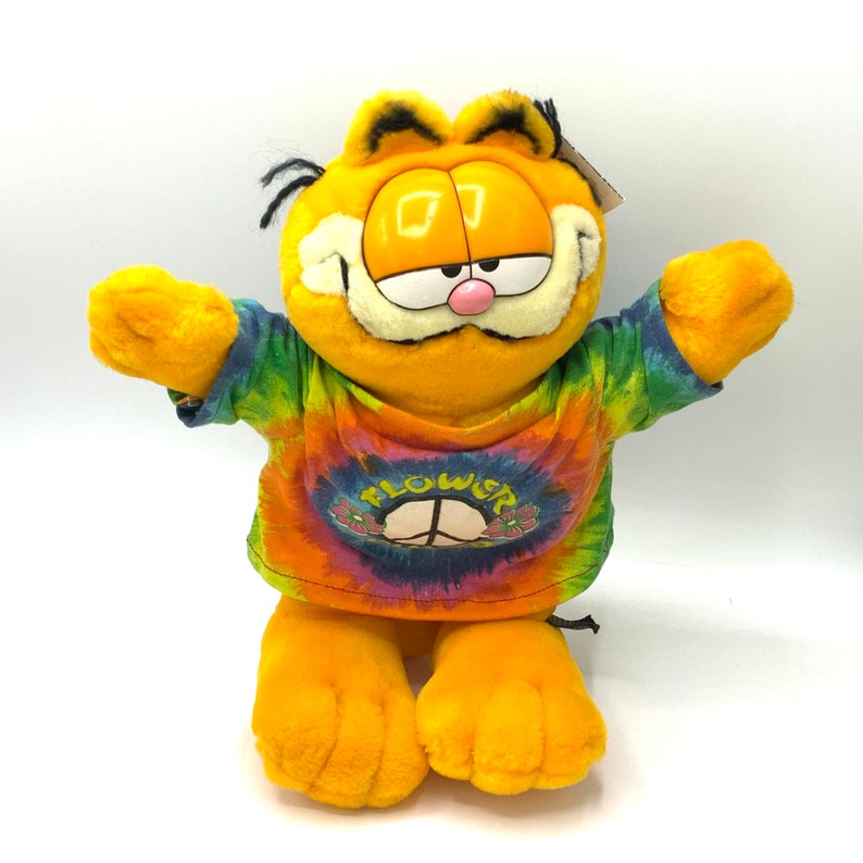 Gorgeous Collectible and Vintage Garfield Flower Child T Shirt, Stuffed ...