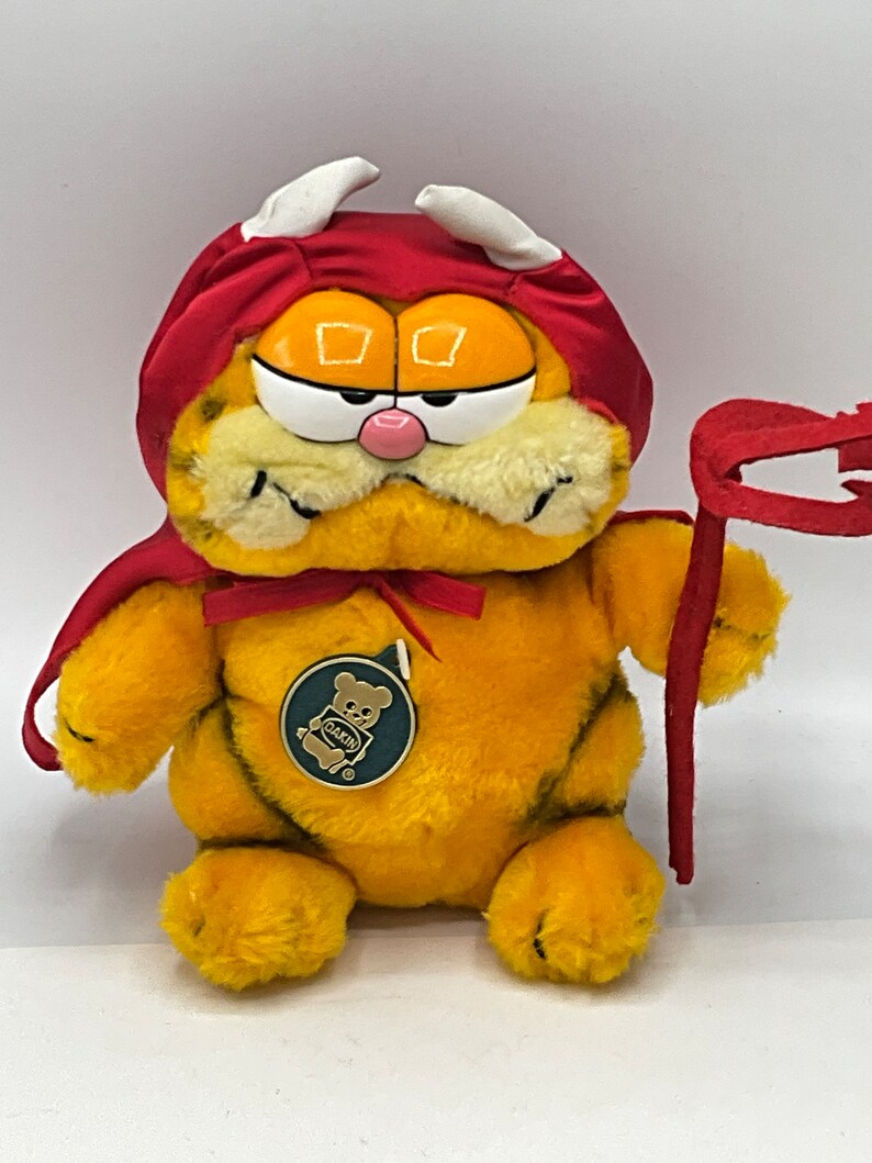 Gorgeous Collectible and Vintage Garfield Red Devil With Horns, Cat. - Etsy