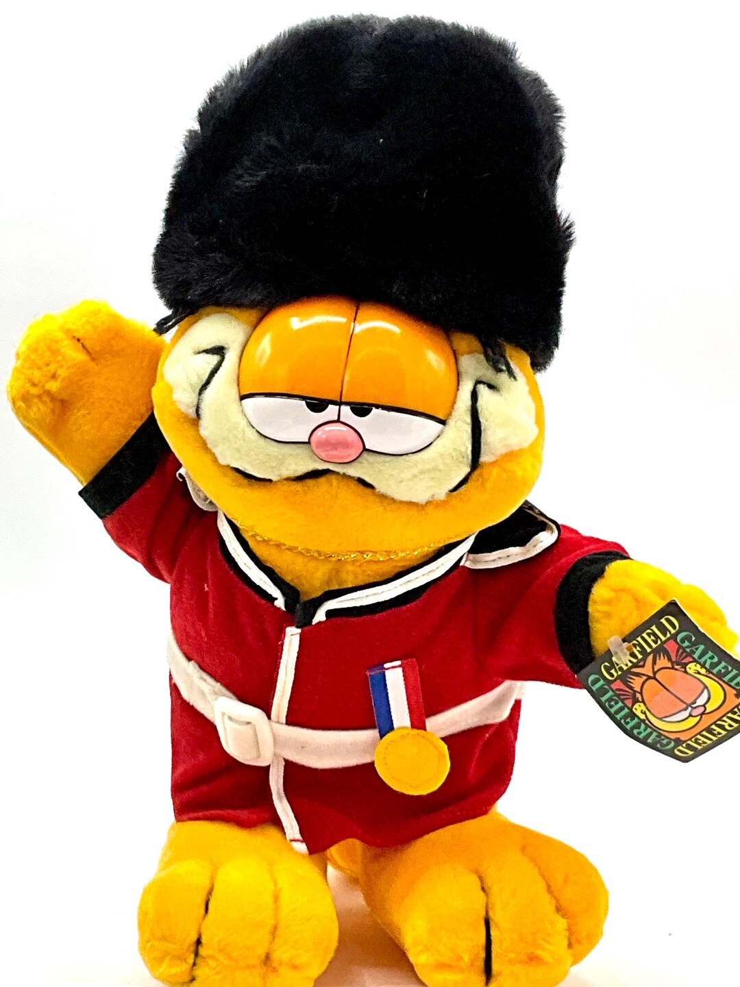 Gorgeous Collectible and Vintage Stuffed Garfield as Queen Guard With ...