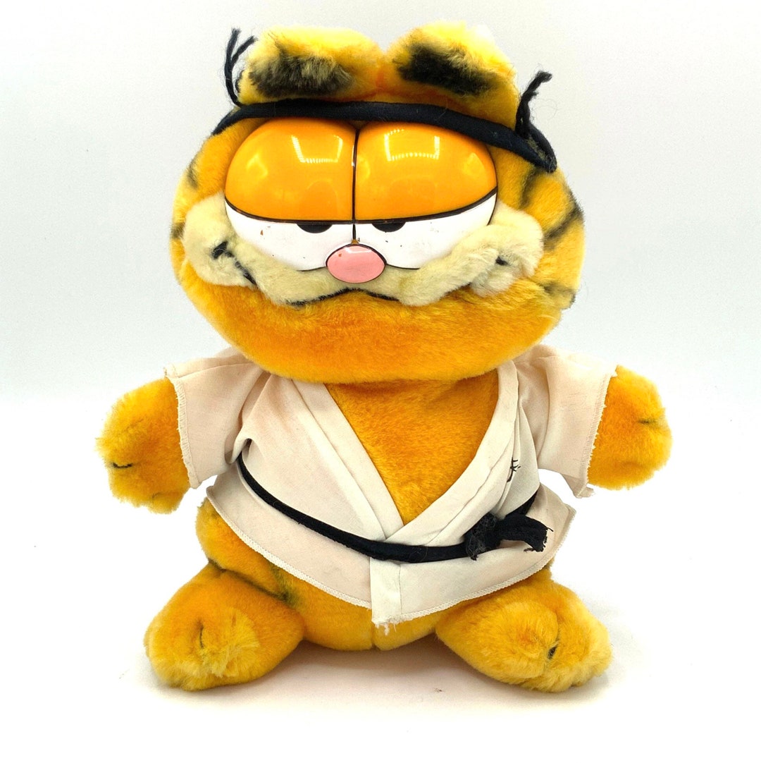 Gorgeous Collectible Vintage Stuffed Garfield as a Karate, Push Toy ...