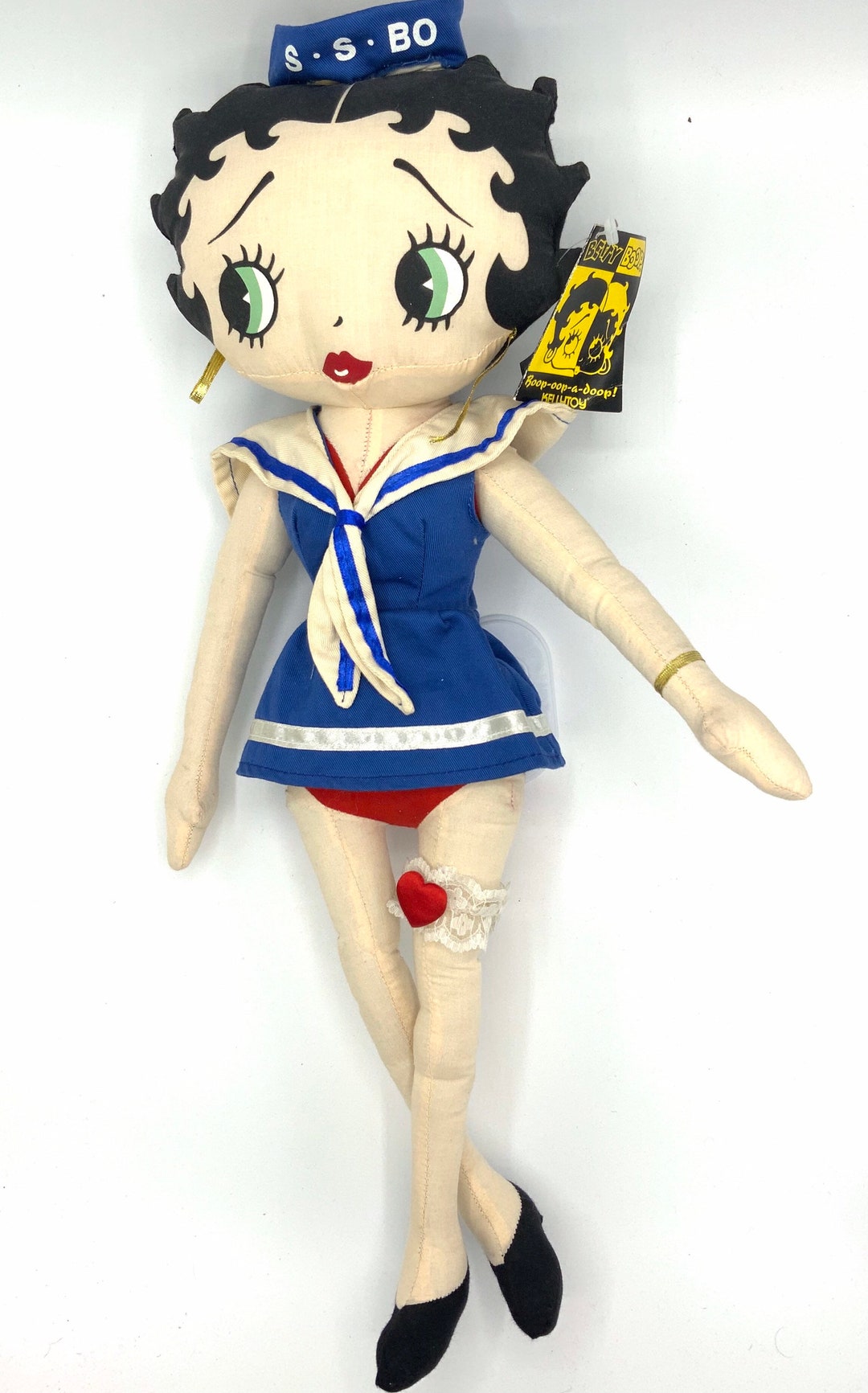 Gorgeous Collectible Betty Boop Stuff Doll Tall Blue Dress With Tag