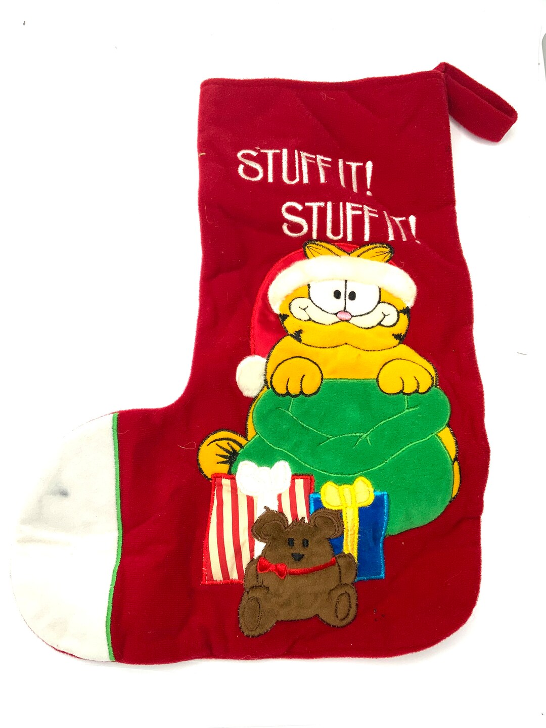 Gorgeous Collectible and Vintage Garfield and Pooky Stocking, Stuffit ...