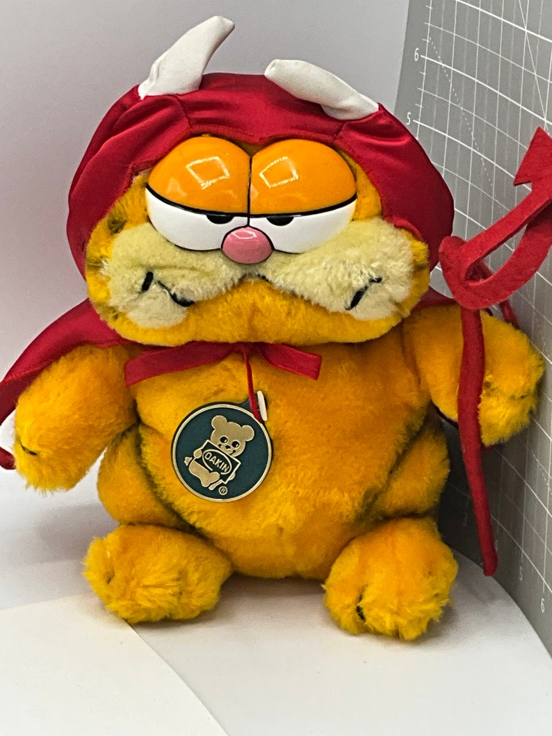 Gorgeous Collectible and Vintage Garfield Red Devil With Horns, Cat. - Etsy