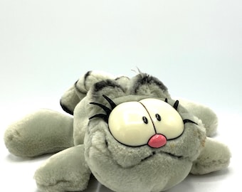 Gorgeous Collectible and Vintage Garfield Nermal Stuffed Cat, Gray. - Etsy