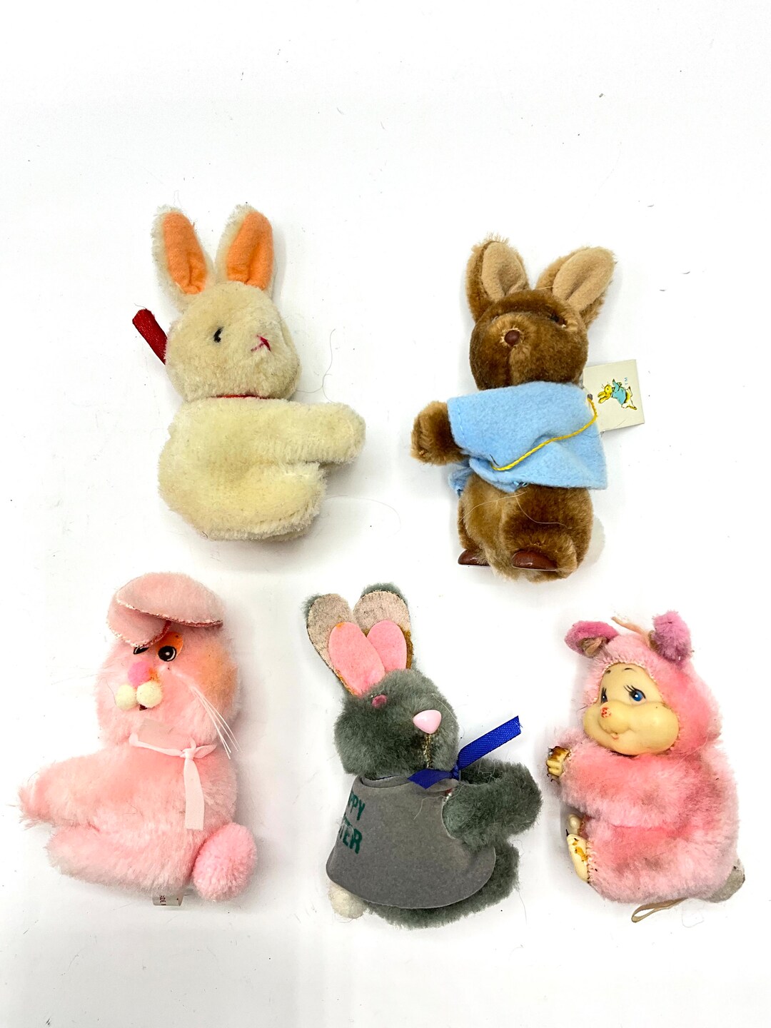 Gorgeous Collectible and Vintage Plush Pencil Clip Rabbits, Peter ...