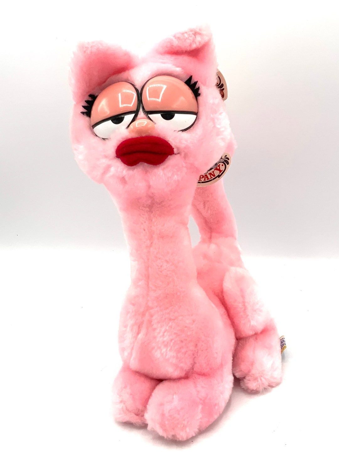 Gorgeous Collectible Pink Stuffed Cat Arlene Garfield Etsy