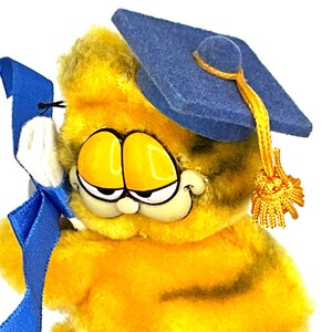 Gorgeous Collectible and Vintage Plush Pencil Clip Garfield, Graduated ...