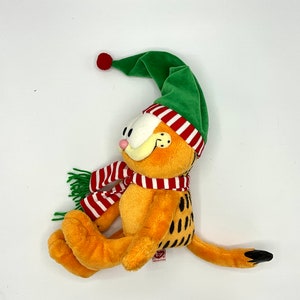 Gorgeous Collectible Vintage Stuffed Garfield Elf, With Scarfs, Push ...