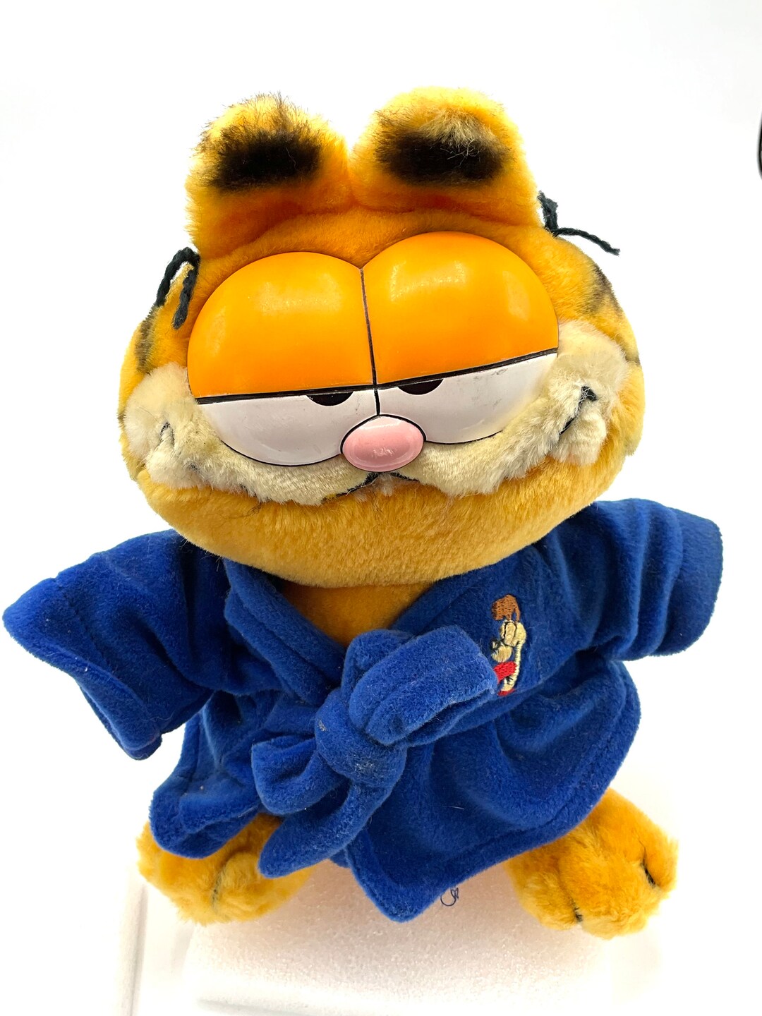 Gorgeous Collectible and Vintage Garfield Stuffed Animal With Blue Robe ...
