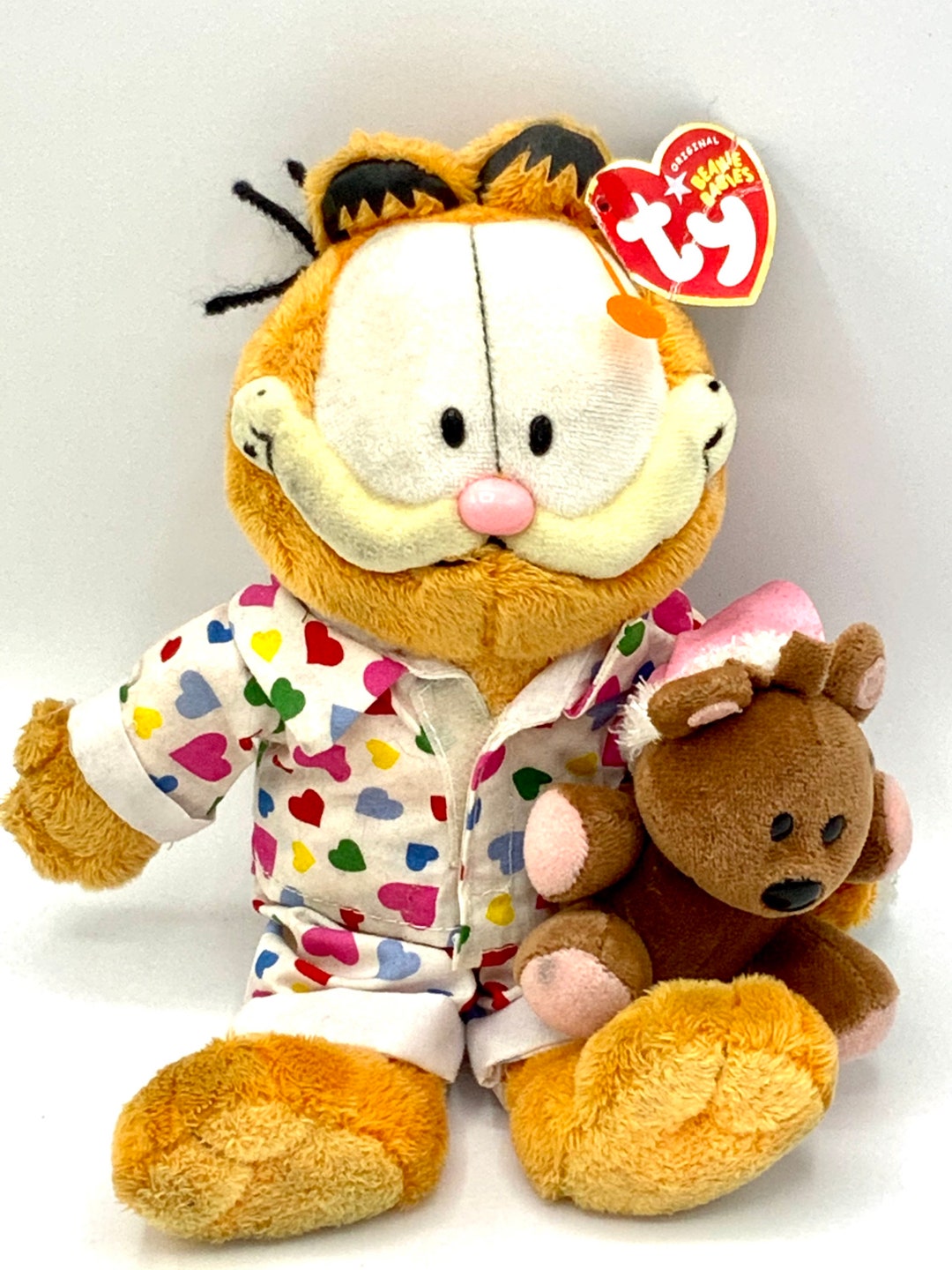 Gorgeous Collectible and Vintage Stuffed Garfield With PJ a Flower ...