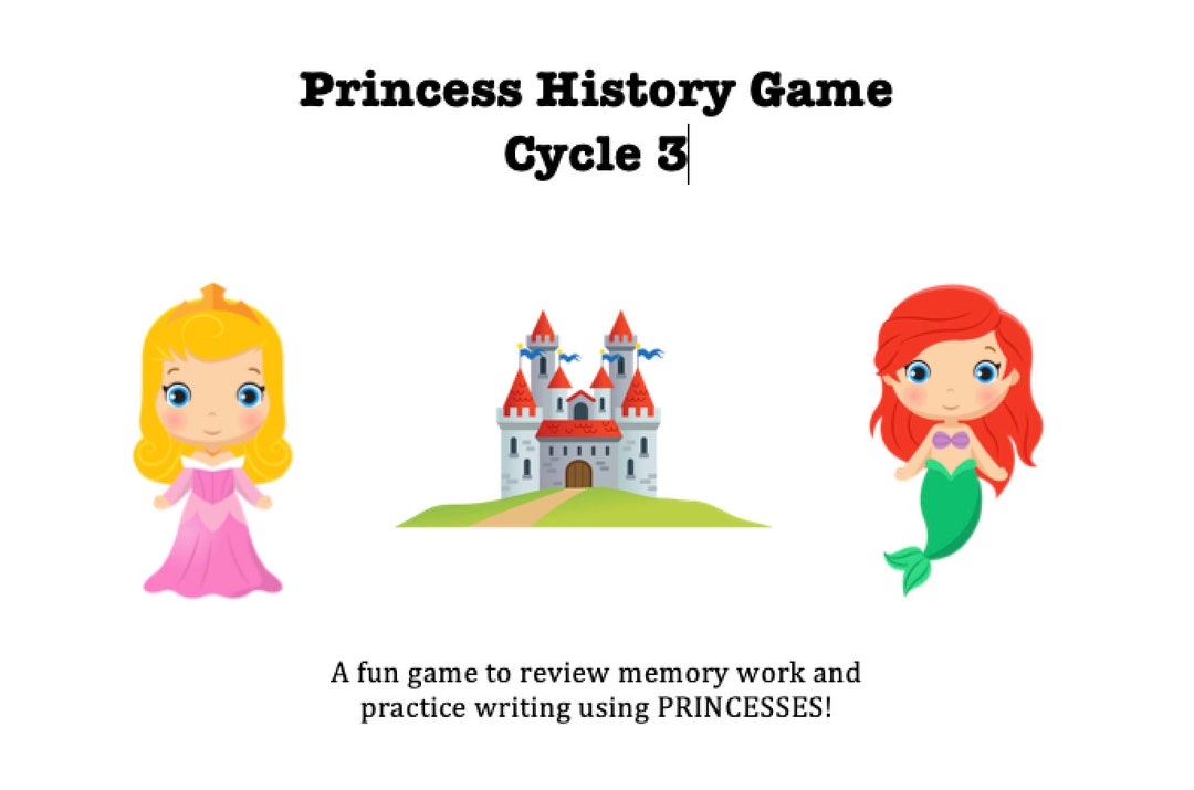 Cycle 3 Princess History Game - Etsy