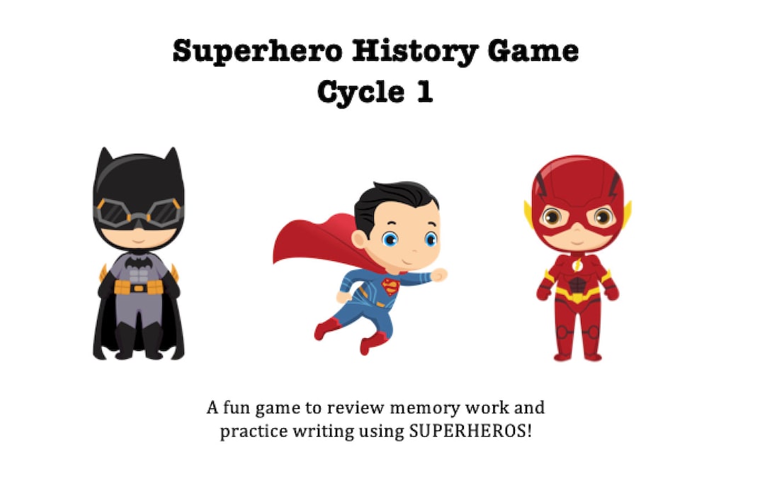 Cycle 1 Superhero History Game - Etsy