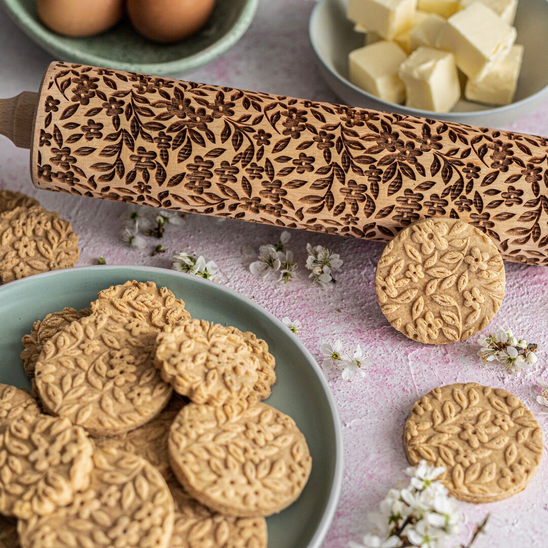 SPRING BREEZE Rolling Pin, Embossing Rolling Pin, Engraved Rolling Pin ...