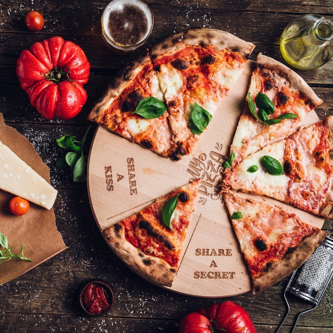 Personalized Rotating Pizza Board Engagement Gift Honeymoon Gift ...