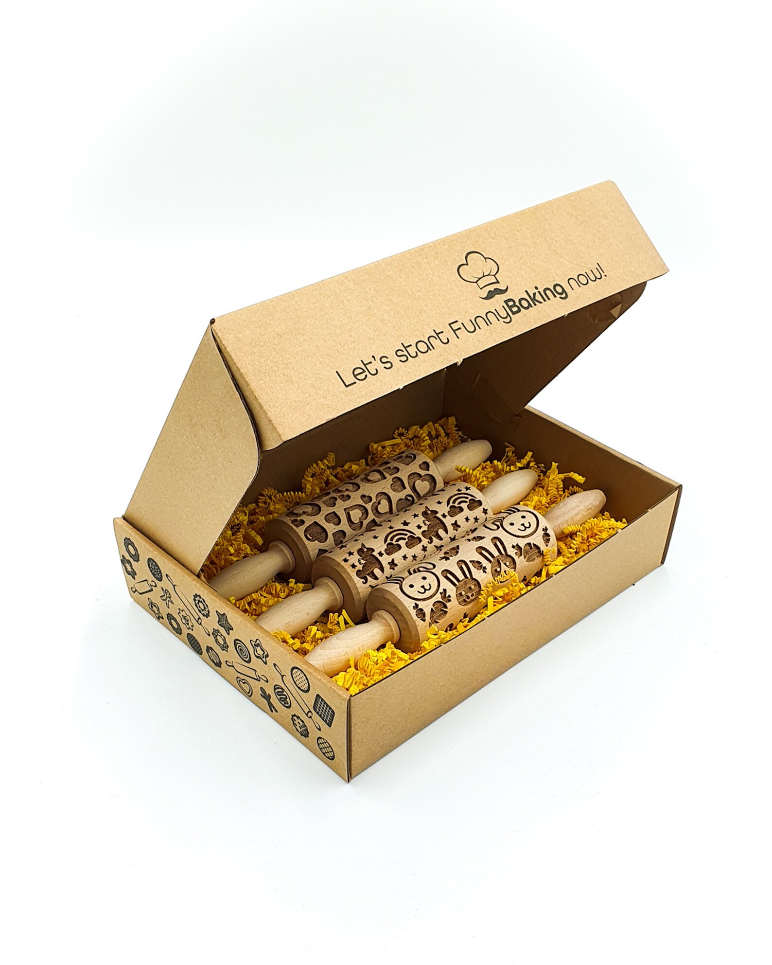 Boo Rolling Pin Embossing Rolling Pin Engraved Rolling Pin | Etsy