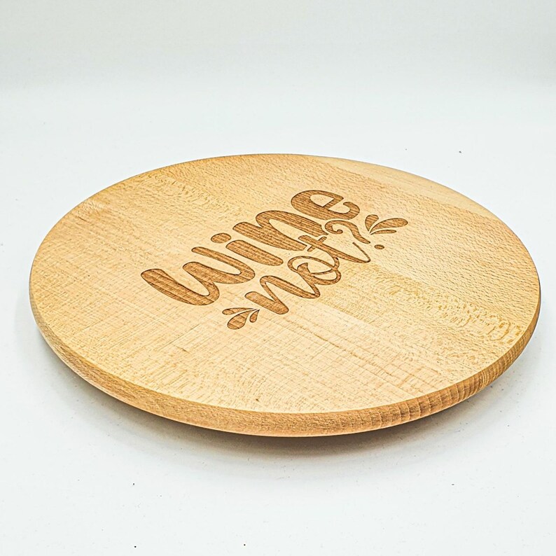 Wine Not - Rotating Snacks Board - Engraved Snacks Board - Free ...