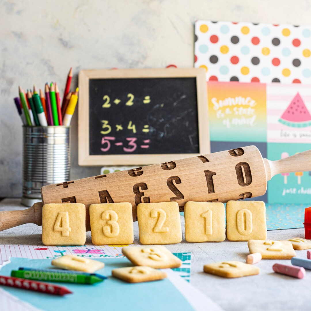 NUMBERS Rolling Pin, Embossing Rolling Pin, Engraved Rolling Pin by ...