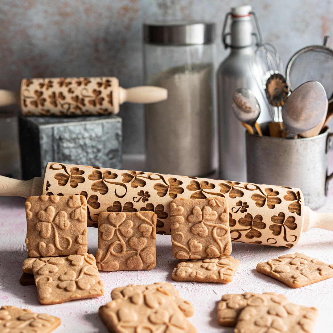 Embossed Rolling Pin | Engraved Rolling Pin | Cookie Cutter | Gift for ...