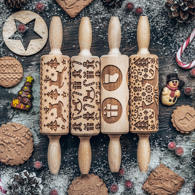 Christmas Rolling Pin - Etsy Canada