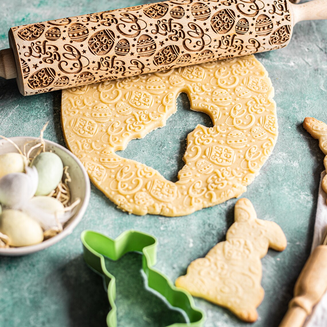 Super Easter Rolling Pin Embossing Rolling Pin Engraved - Etsy