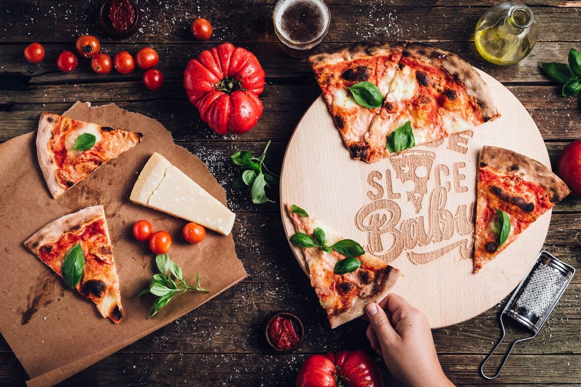 Equal Portions - Rotating Pizza Board - Engraved Pizza Board - Wooden ...