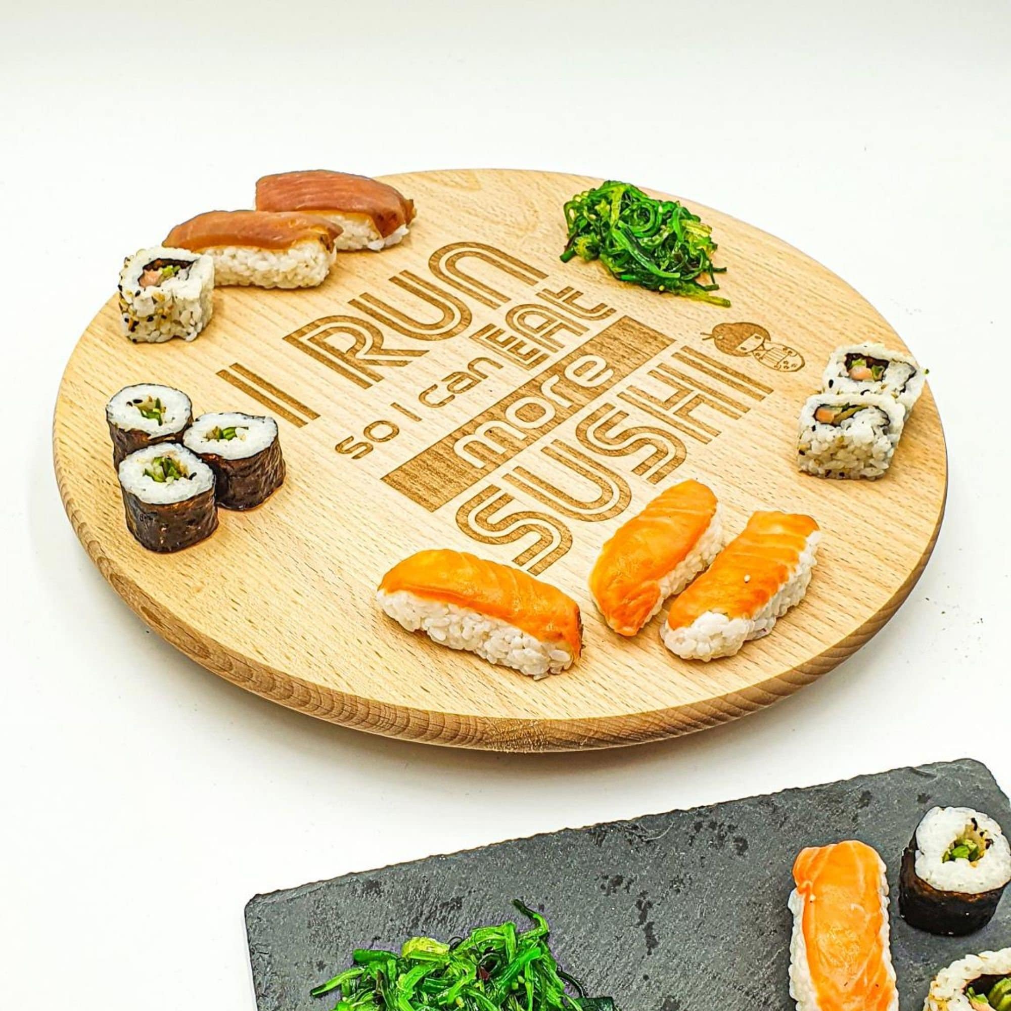 More Sushi Rotating Sushi Board Engraved Sushi Board - Etsy