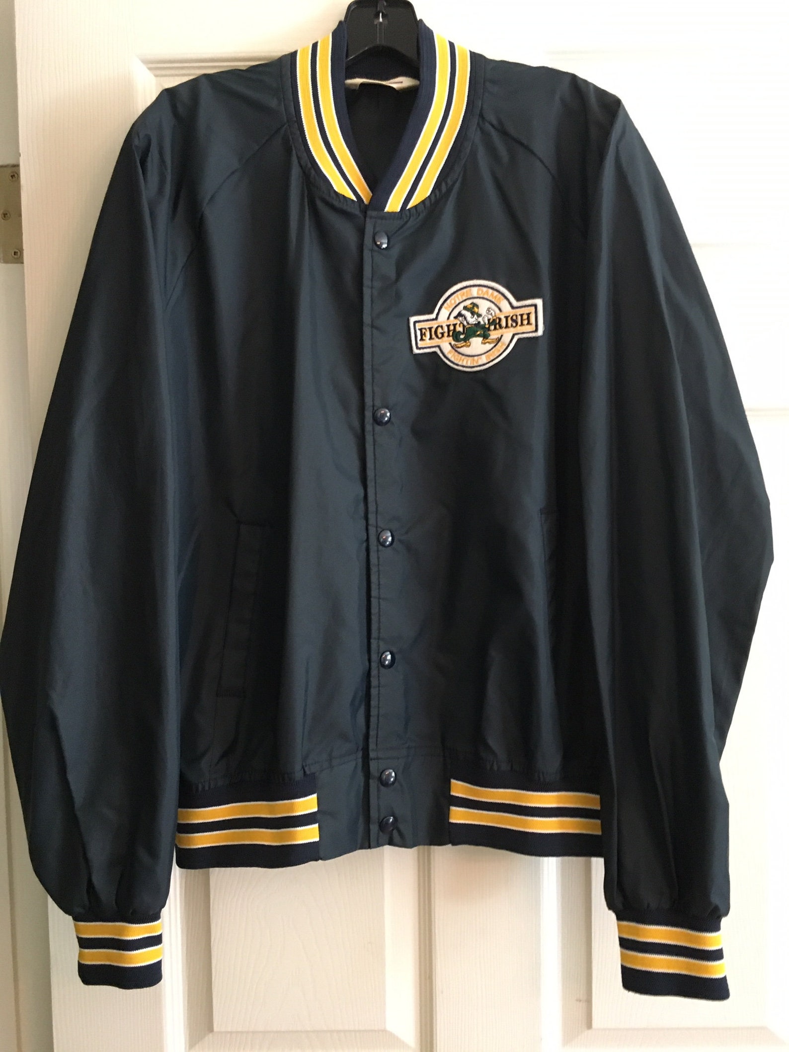 Vintage Notre Dame Jacket Mens XL Windbreaker/ Fighting | Etsy