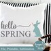 Hello Spring Rabbit Farmhouse SVG, Png, Eps, Jpeg, Dxf, Sublimation ...